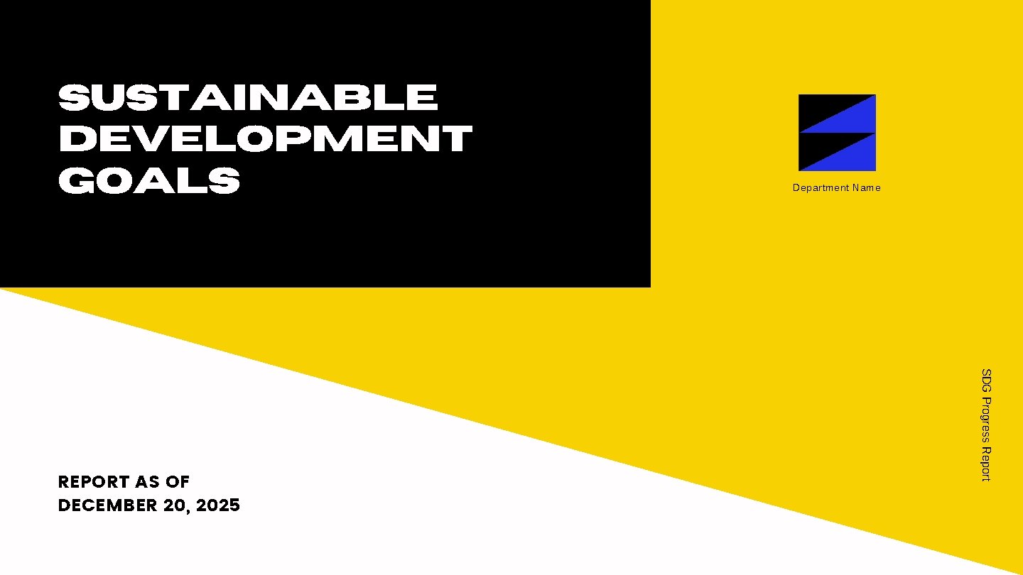 Sustainable Development Goals SDG Progress Report REPORT AS