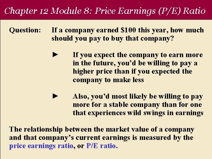 Chapter 12 Module 8 CHAPTER 1 MODULE 1
