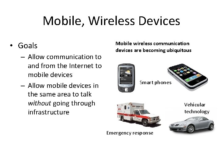 Overview of Mobile Networking ECE 544 2012 Prof
