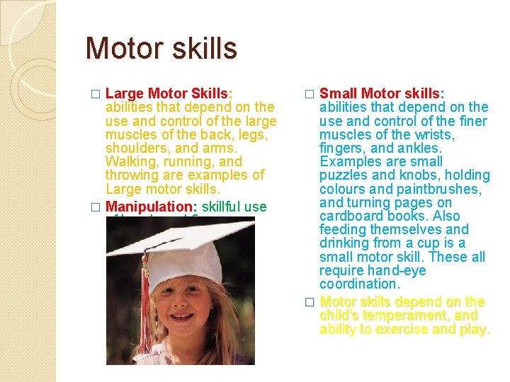 PHYSICAL DEVELOPMENT 1 3 YEARS By E WHAT