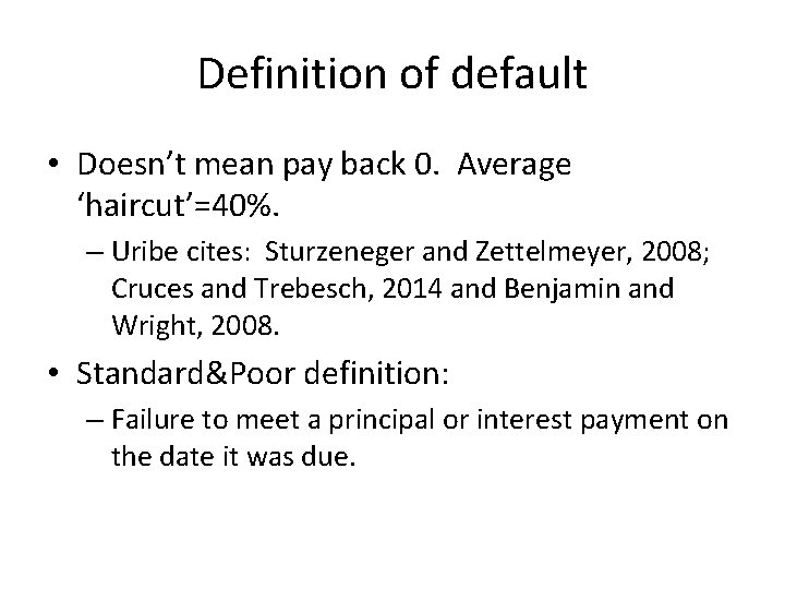 Lecture 8 Sovereign debt and default MSc International