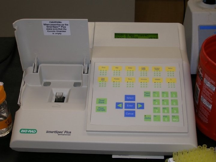 Methods of the Bio Rad Smart Spec Plus
