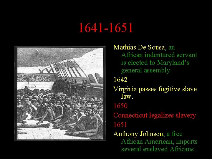 TIMELINE OF AFRICAN AA TIMELINE OF AFRICAN AMERICAN