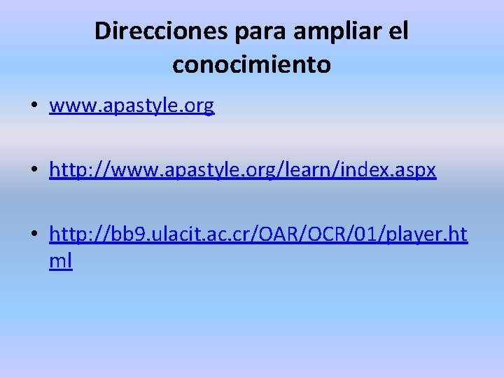 EL FORMATO APA Qu significa American Psychological Association