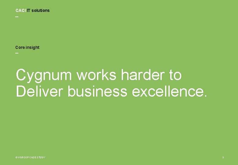 CACI IT Solutions Enterprise software brand transformed VGROUP