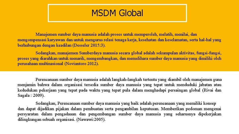 Perencanaan MSDM Secara Global Dalam Pengembangan Kecerdasan Emosi