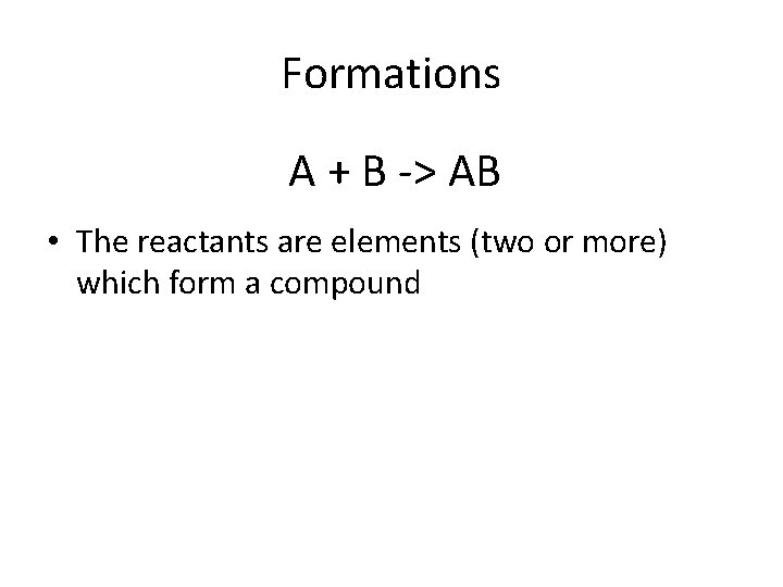 Types of Reactions Sept 23 Classifying Chemical Reactions