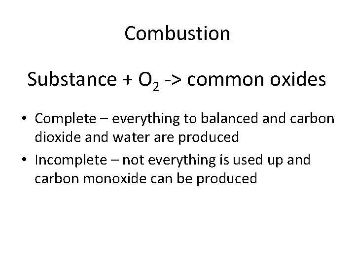 Types of Reactions Sept 23 Classifying Chemical Reactions