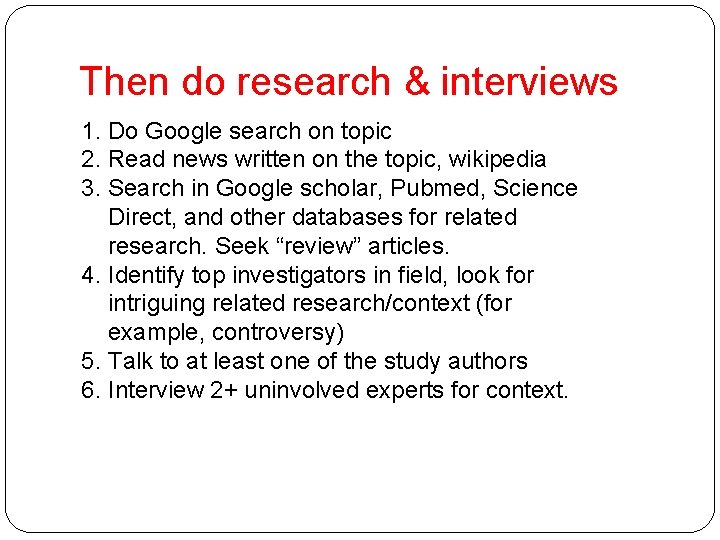 The Study Story How to nail the basics
