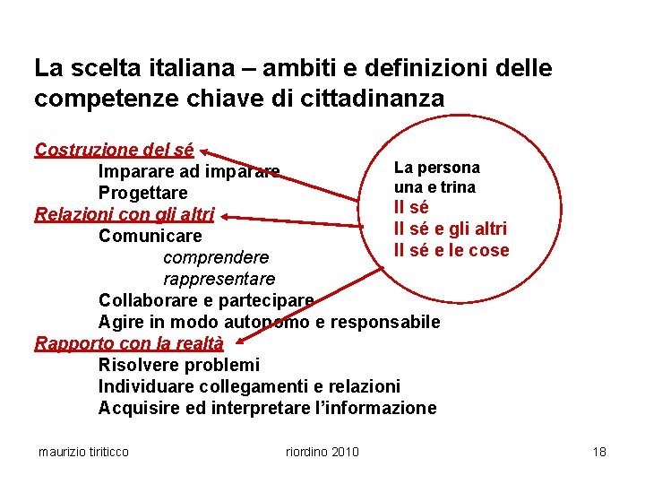 dai Programmi ministeriali alle Indicazioni Nazionali il cambiamento
