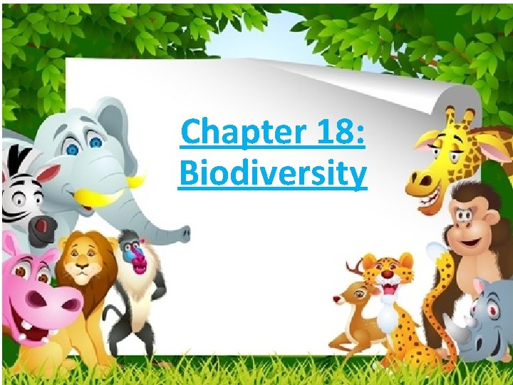 Chapter 18 Biodiversity Learning Outcomes BW 3 Students