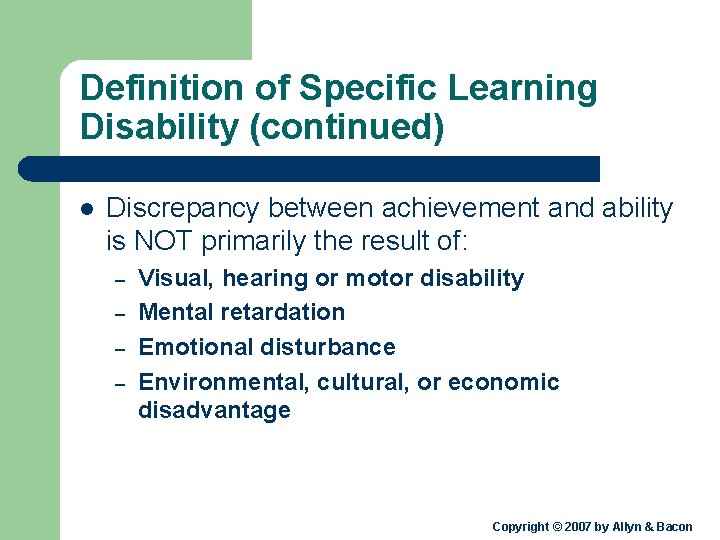 Chapter 3 Teaching Students with Learning Disabilities or