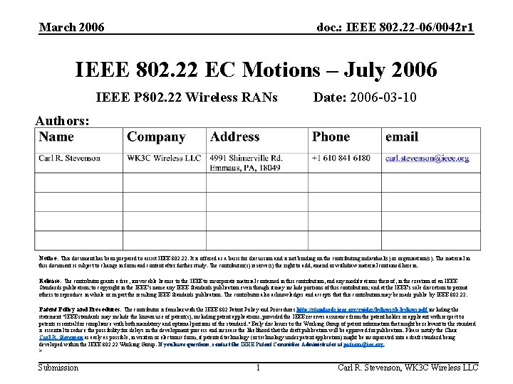 March 2006 doc IEEE 802 22 060042 r