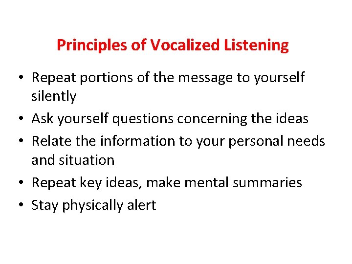 Listening Attitudes Principles Skills Chapter 3 Objectives After