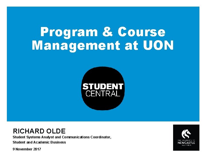 Program Course Management at UON RICHARD OLDE Student