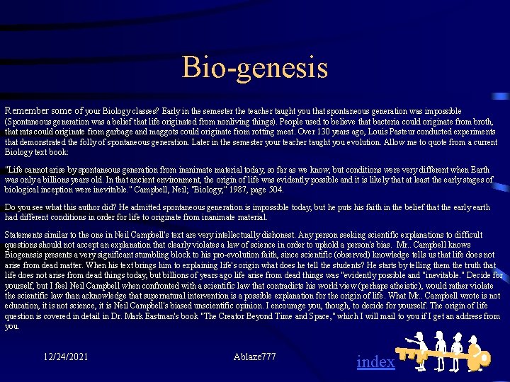 Creation VS Evolution Introduction Welcome to the new