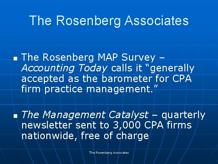 PARTNER COMPENSATION FOR A NEW MILLENIUM PRESENTED BY