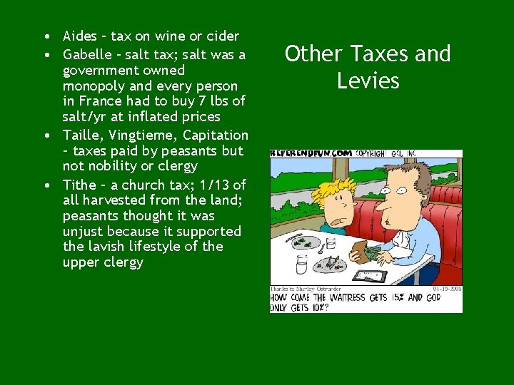 The French Revolution Background Peasant Grievances 1 2