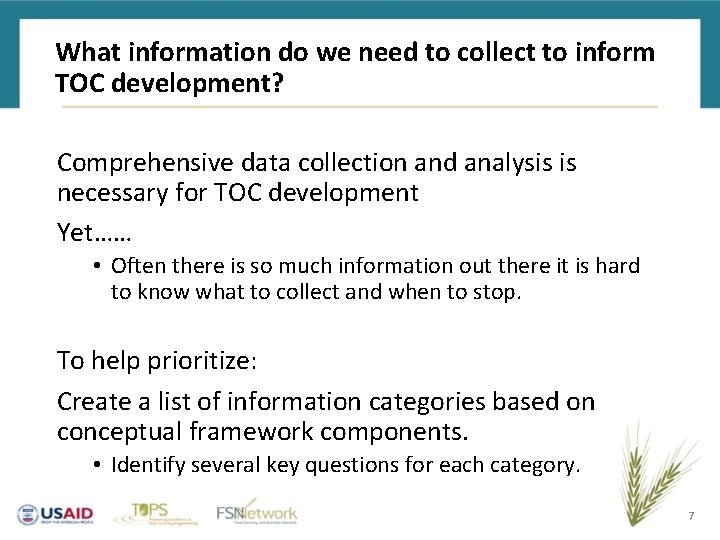 1 2 Using Conceptual Frameworks to Inform TOC