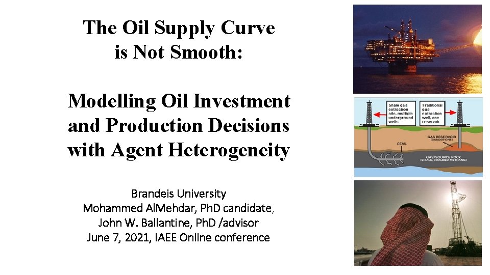 The Oil Supply Curve is Not Smooth Modelling