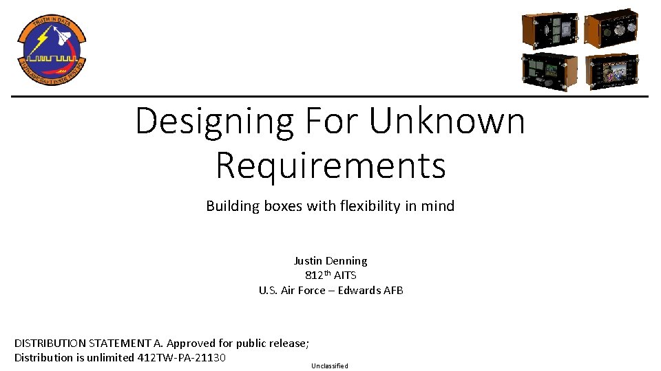 Designing For Unknown Requirements Building boxes with flexibility