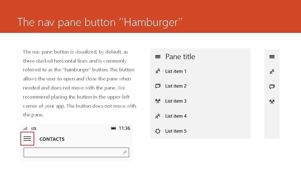 UXUI changes for Windows 10 apps Tabs and