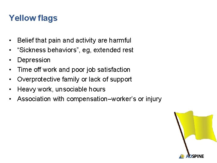 Clinical and xray assessment of degenerative back pain