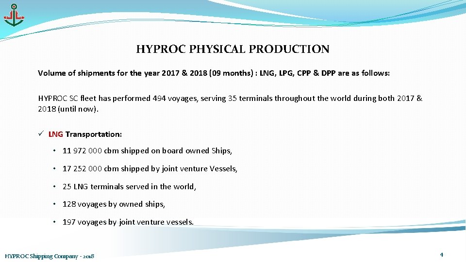 HYPROC SHIPPING COMPANY LNG Shipping Pioneer HYPROC Shipping