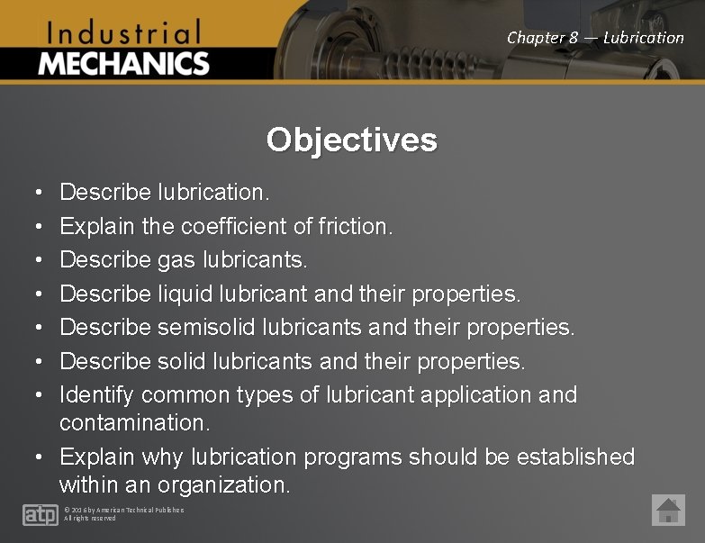 Premium Power Point Presentation Chapter 8 Lubrication Lubricant
