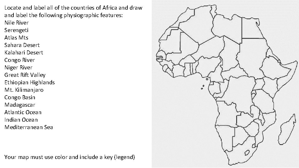 Locate and label all of the countries of