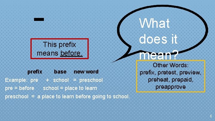Prefixes Base Words By Mrs Stephens What is