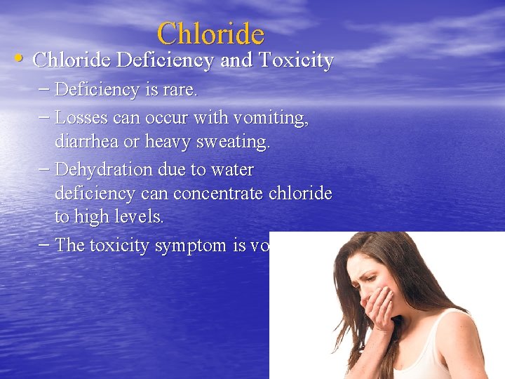 Water and Major Minerals Water and Body Fluids