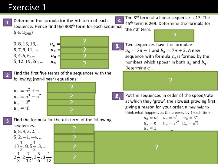Year 9 Sequences II Dr J Frost jfrosttiffin