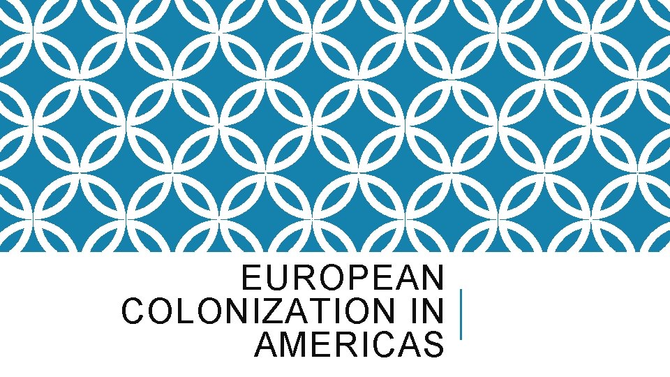 EUROPEAN COLONIZATION IN AMERICAS DIFFEREN T PATTERN S