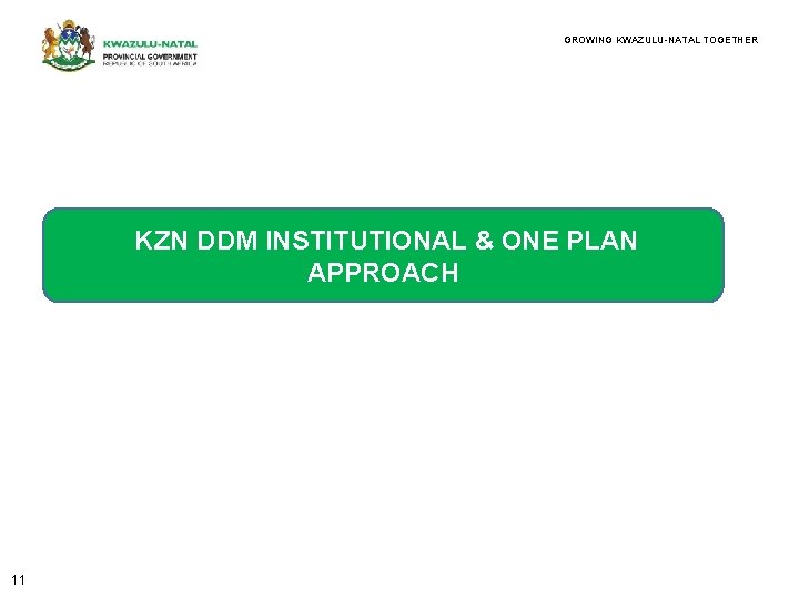 KZN DDM IMPLEMENTATION 04 SEPTEMBER 2020 GROWING KWAZULUNATAL