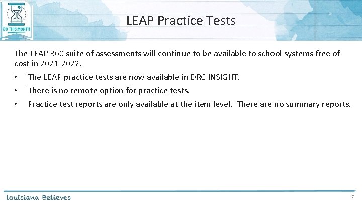 Assessment and Accountability Monthly Call January 19 2021