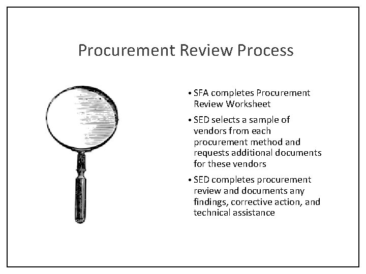 The Procurement Review Process 1 hour Professional Standards