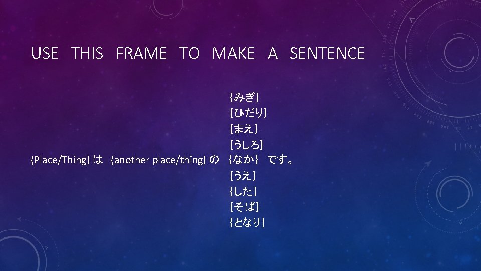 GRAMMAR POINT 2 DESCRIBING THE LOCATIONS OF OBJECTS