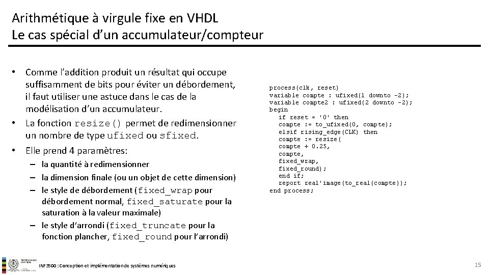 Nombres binaires fractionnaires virgule fixe reprsentation et oprations