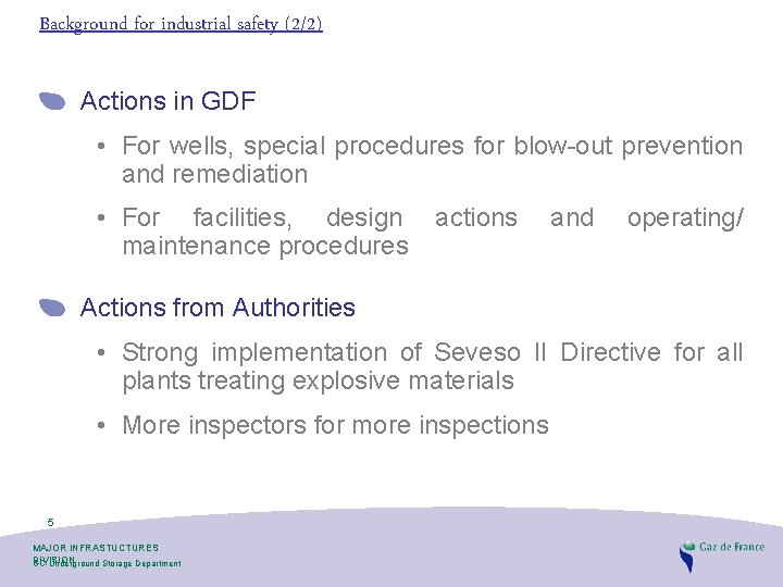 Safety Policy for GDF UGS IGU WOC 2