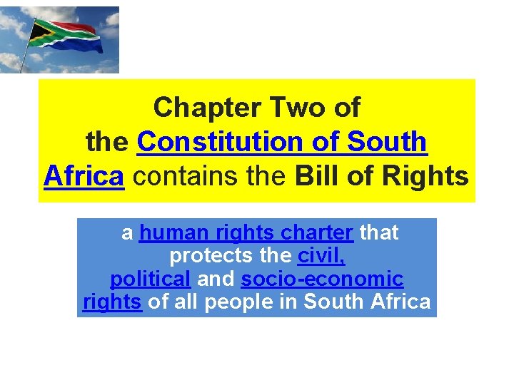 Chapter Two of the Constitution of South Africa