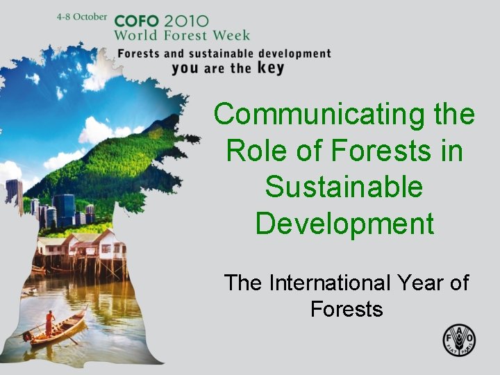 Communicating the Role of Forests in Sustainable Development