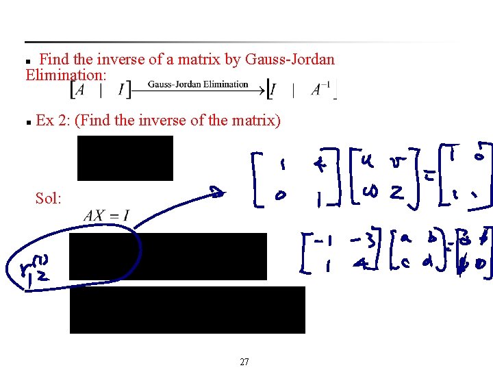 Lecture 3 Matrices Lat Time Matrices Gaussian Elimination