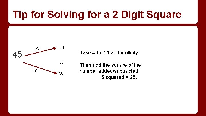 Number Sense Techniques to make your mental math