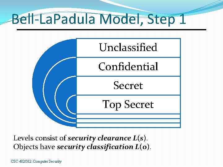 CSC 482582 Computer Security Policy Models CSC 482582