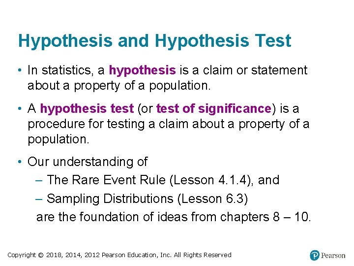 Lesson 8 1 Basics of Hypothesis Testing Based