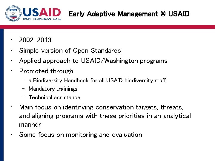 USAID and Open Standards October 8 2014 Cynthia