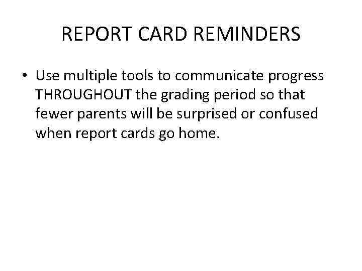 PD in a Power Point Standards Based Grading