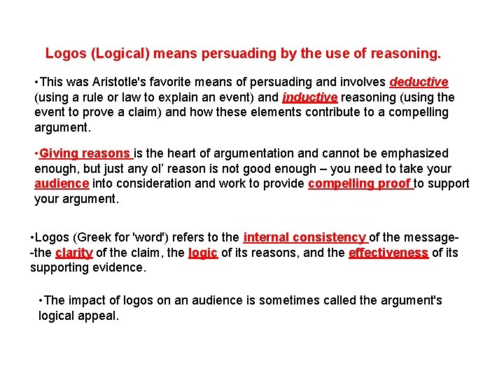 Ethos Pathos and Logos The Greek philosopher Aristotle
