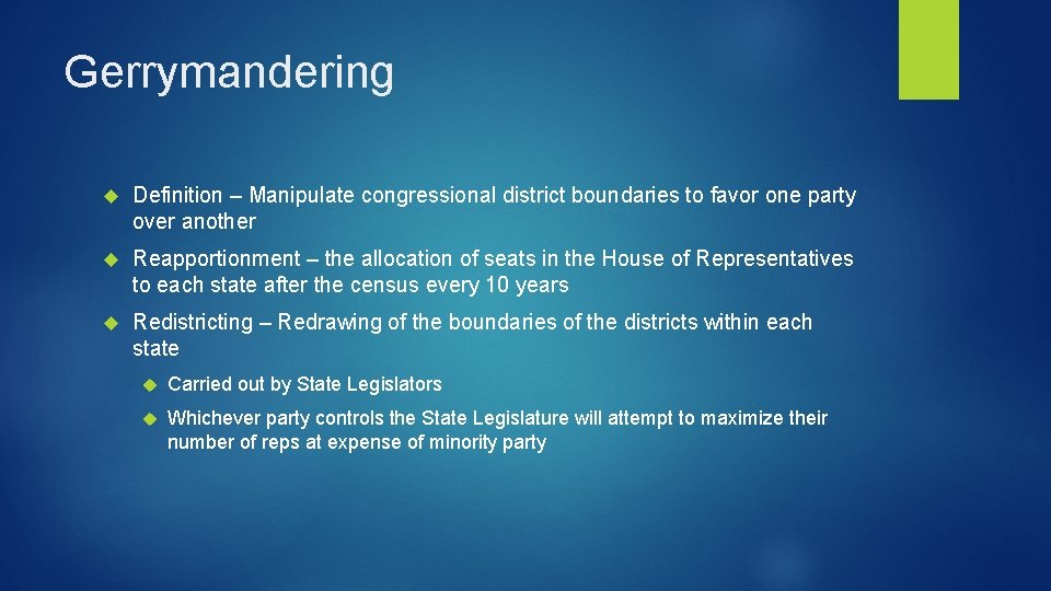 Gerrymandering Gerrymandering Definition Manipulate congressional ...